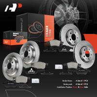 China Front & Rear Disc Brake Rotors & Ceramic Brake Pads for Volvo S60 01-09 S80 XC70 for sale