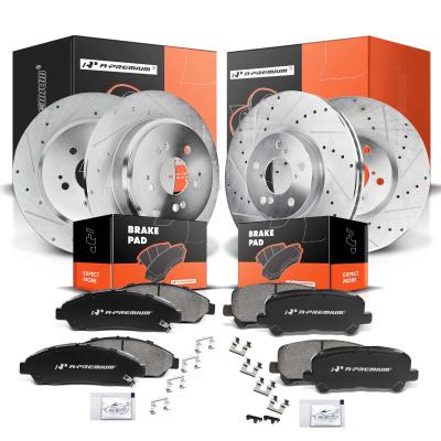 China Front & Rear Drilled Rotors & Ceramic Brake Pads for Acura MDX ZDX Honda Pilot for sale