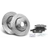 China Front Drilled Rotors & Ceramic Brake Pads for Dodge Durango Jeep Grand Cherokee for sale