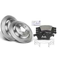 China Rear Disc Brake Rotors & Ceramic Brake Pads for Volvo XC70 2003-2007 S60 S80 V70 for sale