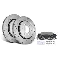 China Front Drilled Rotors & Ceramic Brake Pads for Ford Expedition 2007-2009 Lincoln for sale