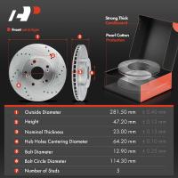 China Front & Rear Drilled Rotors & Ceramic Brake Pads for Honda CR-V 2002-2004 for sale