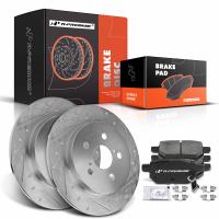 China Rear Drilled Rotors & Ceramic Brake Pads for Toyota Corolla Matrix Lexus Pontiac for sale