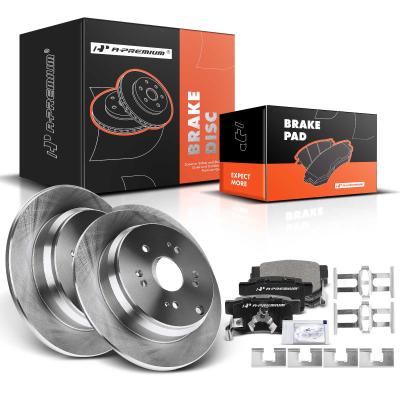 China Rear Drilled Rotors & Ceramic Brake Pads for Honda CR-V 05-16 Acura RDX 10-18 for sale