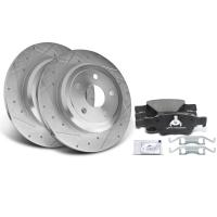 China Rear Drilled Rotors & Ceramic Brake Pads for Dodge Durango Jeep Grand Cherokee for sale