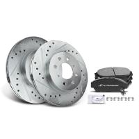 China Front Drilled Rotors & Ceramic Brake Pads for Acura Integra 94-01 Honda 93-95 for sale