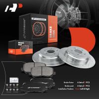China Rear Drilled Rotors & Ceramic Brake Pads for Honda Odyssey 07-13 Pilot Acura MDX for sale