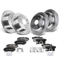 China Front & Rear Drilled Rotors & Ceramic Brake Pads for Acura RDX Honda CR-V for sale