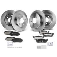 China Front & Rear Disc Brake Rotors & Ceramic Brake Pads for Jeep Liberty 2002-2007 for sale