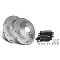 China Rear Drilled Rotors & Ceramic Brake Pads for Nissan Murano 03-07 09-19 INFINITI for sale