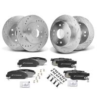 China Front & Rear Drilled Rotors & Ceramic Brake Pads for Acura CL Honda Accord 2.3L for sale