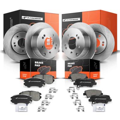 China Front & Rear Disc Brake Rotors & Ceramic Brake Pads for Kia Soul 12-13 2.0L 1.6L for sale