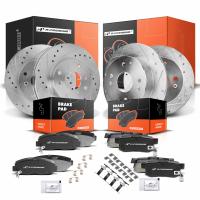 China Front & Rear Drilled Rotors & Ceramic Brake Pads for Acura CL Honda Accord 2.3L for sale