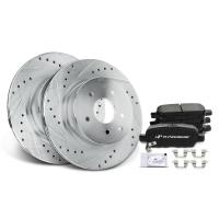 China Rear Drilled Rotors & Ceramic Brake Pads for Nissan Maxima 2010-2014 2016-2017 for sale