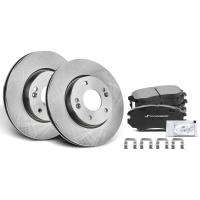 China Front Disc Brake Rotors & Ceramic Brake Pads for Kia Soul 10-11 1.6L 2.0L for sale