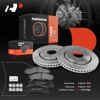 China Front Drilled Rotors & Ceramic Brake Pads for Ford F-150 10-20 Lincoln for sale
