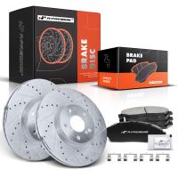 China Front Drilled Rotors & Ceramic Brake Pads for Honda Pilot 09-15 Acura MDX RLX for sale