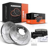 China Front Drilled Rotors & Ceramic Brake Pads for Toyota Land Cruiser Tundra Lexus for sale
