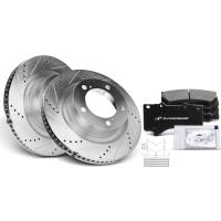 China Front Drilled Rotors & Ceramic Brake Pads for Toyota Land Cruiser Tundra Lexus for sale