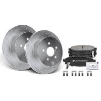 China Rear Drilled Rotors & Ceramic Brake Pads for Subaru Impreza 2012-2016 Forester for sale