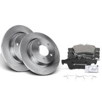 China Rear Disc Brake Rotors & Ceramic Brake Pads for Mazda 3 2005-2013 L4 2.3L 2.5L for sale
