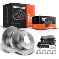 China Rear Disc Brake Rotors & Ceramic Brake Pads for Kia Soul 2010-2013 1.6L 2.0L for sale
