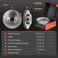 China Front & Rear Disc Brake Rotors & Ceramic Brake Pads for Mercedes-Benz C300 08-12 for sale
