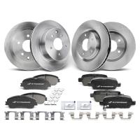 China Front & Rear Disc Brake Rotors & Ceramic Brake Pads for Nissan Rogue 2014-2017 for sale