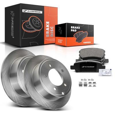 China Rear Disc Brake Rotors & Ceramic Brake Pads for Mitsubishi Lancer Jeep Dodge for sale