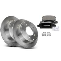 China Rear Disc Brake Rotors & Ceramic Brake Pads for Mitsubishi Lancer Jeep Dodge for sale