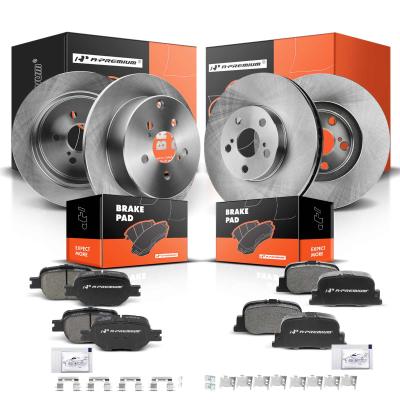 China Front & Rear Disc Brake Rotors & Ceramic Brake Pads for Scion tC 2005-2010 for sale