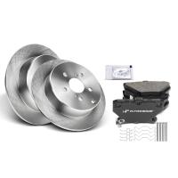China Rear Disc Brake Rotors & Ceramic Brake Pads for Toyota Matrix XRS 03-08 Pontiac for sale