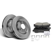 China Front Disc Brake Rotors & Ceramic Brake Pads for Nissan Rogue 2008-2013 L4 2.5L for sale