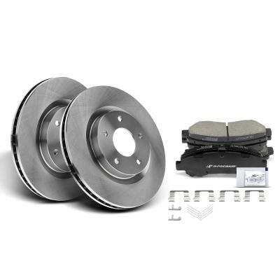 China Front Disc Brake Rotors & Ceramic Brake Pads for Nissan Rogue 2008-2013 L4 2.5L for sale