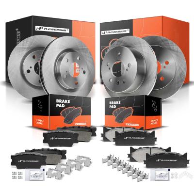 China Front & Rear Disc Brake Rotors & Ceramic Brake Pads for Toyota Camry Lexus ES350 for sale