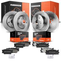 China Front & Rear Disc Brake Rotors & Ceramic Brake Pads for Toyota Camry 12-17 for sale