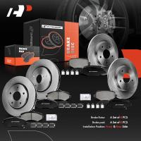 China Front & Rear Disc Brake Rotors & Ceramic Brake Pads for Dodge Grand Caravan Ram for sale
