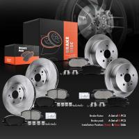 China Front & Rear Disc Brake Rotors & Ceramic Brake Pads for Toyota Highlander 04-07 for sale