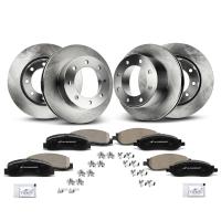 China Front & Rear Disc Brake Rotors & Ceramic Brake Pads for Ford F-350 Super Duty for sale