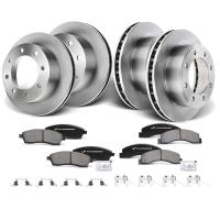 China Front & Rear Disc Brake Rotors & Ceramic Brake Pads for Ford F-350 Super Duty 05-07 for sale