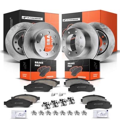 China Front & Rear Disc Brake Rotors & Ceramic Brake Pads for Ford F-250 Super Duty for sale