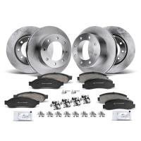 China Front & Rear Disc Brake Rotors & Ceramic Brake Pads for Ford F-250 Super Duty for sale