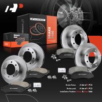 China Front & Rear Disc Brake Rotors & Ceramic Brake Pads for Ford F-250 Super Duty for sale