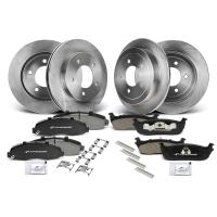 China Front & Rear Disc Brake Rotors & Ceramic Brake Pads for Ford F-150 2000-2003 4WD for sale