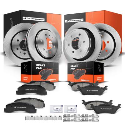 China Front & Rear Disc Brake Rotors & Ceramic Brake Pads for Ford F-150 2012-2020 for sale