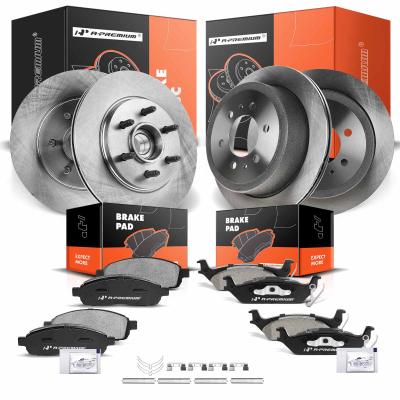 China Front & Rear Disc Brake Rotors & Ceramic Brake Pads for Ford F-150 04-08 Lincoln for sale