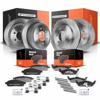China Front & Rear Disc Brake Rotors & Ceramic Brake Pads for Ford F-150 Lincoln 4WD for sale