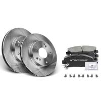China Front Disc Brake Rotors & Ceramic Brake Pads for Honda Civic 2006-2011 for sale