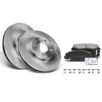 China Front Disc Brake Rotors & Ceramic Brake Pads for Honda CR-V 2002-2004 2.4L for sale