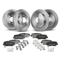 China Front & Rear Disc Brake Rotors & Ceramic Brake Pads for Hyundai Accent Kia Rio for sale